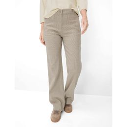 Culotte RAPHAELA BY Brax "Style PEGGY FLARED", Damen, Gr. 36K18, Kurzgr&ouml;&szlig;en, sand, Web, 44% Leinen, 38% Polyester, 16% Viskose, 2% Elasthan, Hosen Culotte