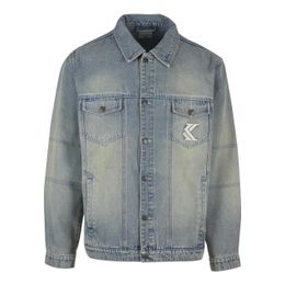 Karl Kani Herren Jeansjacke "Karl Kani Karl Kani OG OS Denim Jacket"blau, sand, Gr. XL, unifarben, 100% Polyester, Jacken