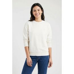 Levi's Sweatshirt LEVI'S "EVERYDAY CREW SWEATSHIRT", Damen, Gr. S, beige (sugar swizzle), Sweatware, Obermaterial: 58% Baumwolle, 42% Polyester, unifarben, regular fit normal, Rundhals, B&uuml;ndchen, Sweatshirts Sweatshirt, mit kleinem Logo auf der Brust