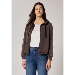 Cardigan Street One, Damen, Gr. 36, molten earth, Stoff, 46% Modal, 46% Polyester, 8% Elasthan, unifarben, comfort fit normal, Rundhals, B&uuml;ndchen, Strickjacken, mit Silk Look