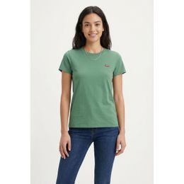 Levi's T-Shirt LEVI'S "TEE Minilogo", Damen, Gr. XS (34), pine gr&uuml;n, Jersey, Obermaterial: 100% Baumwolle, unifarben, figurbetont h&uuml;ftlang, Rundhals, gerader Abschluss, Shirts T-Shirt, mit kleiner Logostickerei