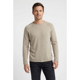 Jack & Jones Strickpullover JACK & JONES "JJBREEZE KNIT CREW NECK", Damen, Gr. XL, string, Strick, Obermaterial: 100% Baumwolle, unifarben, regular fit, Rundhals, Pullover Strickpullover