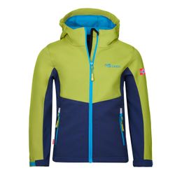 Softshelljacke Trollkids "KIDS KRISTIANSAND JACKET", M&auml;dchen, Gr. 152, kiwi, mystic blau, Obermaterial: 94% Polyester, 6% Elasthan, Jacken Softshelljacke, &Uuml;bergangsjacke f&uuml;r Kinder und Jugendliche, sportlicher Stil