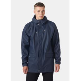 Regenmantel Helly Hansen "MOSS RAIN COAT", Herren, Gr. M, navy, Obermaterial: 100% Polyurethan, h&uuml;ftbedeckend, M&auml;ntel, mit wasserfester Helox+-PU-Gewebetechnologie, mit Pattentaschen
