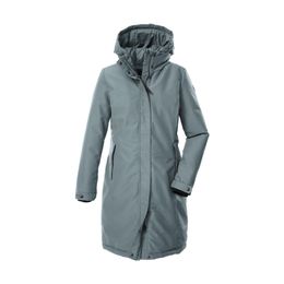 G.I.G.A. by Killtec Funktionsmantel "GW 80 WMN CT", Damen, Gr. 46, blau (graublau), Obermaterial: 100% Polyester;Obermaterial 2: 100% Polyester;Futter: 100% Polyester;F&uuml;llung: 100% Polyester, G.I.G.A. DX BY KILLTEC, M&auml;ntel, Wind- und wasserdichter Damenmantel mit Kapuze und 2-Wege-Zipper