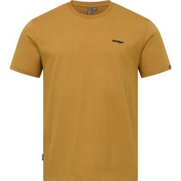 T-Shirt Ragwear "Samms I Gots YOUMODO", Damen, Gr. XXXL (58), cinnamon, Material: 100% Baumwolle, Basic, relaxed fit h&uuml;ftlang, Rundhals, normaler Saum, Shirts T-Shirt, Kurz&auml;rmliges Shirt mit Skateboard-Stickerei