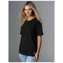 T-Shirt TRIGEMA "TRIGEMA Heavy T-Shirt aus 100% recycelter Baumwolle", Damen, Gr. XXL, schwarz, 100% Baumwolle (recycelt), Basic, Shirts T-Shirt