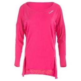 Langarmshirt WINSHAPE "MCS003", Damen, Gr. S, pink (deep pink), 50% Modal, 50% Baumwolle, U-Boot-Ausschnitt, Shirts Langarmshirt, mit verl&auml;ngertem R&uuml;ckenteil