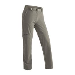 Funktionshose Maier Sports "Nata 2", Damen, Gr. 34, Normalgr&ouml;&szlig;en, braun (schlamm), 90% Polyamid, 10% Elasthan, Hosen Funktionshose, Damen Wanderhose, zipp-off Outdoor-Hose, 3 Taschen, Regular Fit