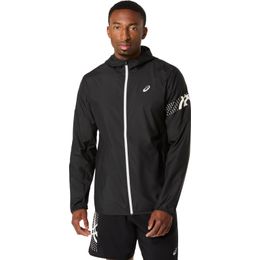 Laufjacke asics "ICON JACKET", Herren, Gr. XXL, performance schwarz, cream, Obermaterial: 100% Polyester, Jacken, &Uuml;bergangsjacke