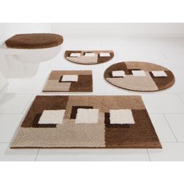 Badematte OTTO HOME "Ada, Badvorleger, Badezimmer Teppich" Gr. 1, braun, H:21mm, Polyester, Badematten, Badematte, Badteppich, Badematten auch als 3 teiliges Set erh&auml;ltlich