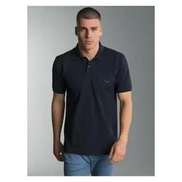 Poloshirt TRIGEMA "TRIGEMA Polohemd mit Brusttasche", Herren, Gr. 4XL, blau (navy), Piqu&eacute;, 100% Baumwolle, Basic, normal, ohne Ausschnitt, Shirts