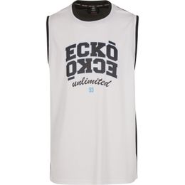 Tanktop Ecko Unltd. "Ecko Unltd. Tanktops Pivot", Herren, Gr. L, wei&szlig; (hellwei&szlig;, jet schwarz), 100% Baumwolle, bedruckt, normal, Tops Tanktop
