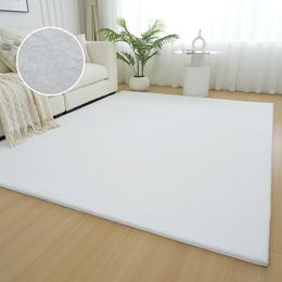 Fellteppich OTTO HOME "Balu, Kunstfellteppich, Modern, Langflor Teppich" Gr. 32, wei&szlig;, B:40cm H:20mm L:60cm, Kunstfaser, Teppiche, Fellteppich, Kaninchenfell-Haptik, kuschelig, weich, Wohnzimmer, Schlafzimmer