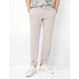 Bundfaltenhose Eurex By Brax "Style LUIS", Herren, Gr. 25, Normalgr&ouml;&szlig;en, silberfarben, Web, 61% Baumwolle, 36% Lyocell, 3% Elasthan, Hosen