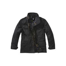 Parka Brandit "Brandit Herren Kids M65 Standard Jacket", Jungen, Gr. 134/140, schwarz, 100% Polyester, unifarben, normal, amerikanischer Ausschnitt, Jacken Parka