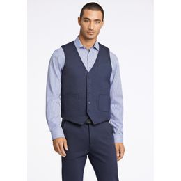 Anzugweste LINDBERGH "Weste Slim Fit", Herren, Gr. L, blau (navy mix), Obermaterial: 75% Polyester, 22% Viskose, 3% Elasthan; Futter: 100% Polyester, Westen Anzugweste