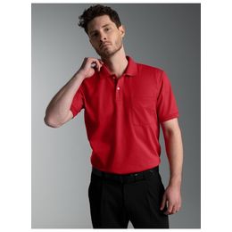 Poloshirt TRIGEMA "TRIGEMA Polohemd mit Brusttasche", Herren, Gr. 5XL, braun (kirsch), Piqu&eacute;, 100% Baumwolle, Basic, normal, ohne Ausschnitt, Shirts
