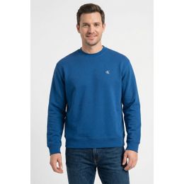 Sweatshirt Calvin Klein Jeans, Herren, Gr. L, classic blau, Sweatware, Obermaterial: 100% Baumwolle, regular fit normal, Rundhals, eingesetzt B&uuml;ndchen, Sweatshirts Sweatshirt, Regular fit mit Rundhalsausschnitt