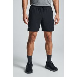 2-in-1-Shorts Under Armour "UA LAUNCH 7 2-IN-1 SHORTS", Herren, Gr. M, N-Gr, schwarz, schwarz, reflective, Obermaterial: 100% Polyester, Hosen, f&uuml;r vielseitige Aktivit&auml;ten, leichtes Material