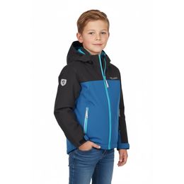 Regenjacke Trollkids "KIDS TELEMARK JACKET", Jungen, Gr. 110, alpine blau, schwarz, pool blau, Obermaterial: 100% Polyester. Futter: 100% Polyester, Jacken Regenjacke, &Uuml;bergangsjacke