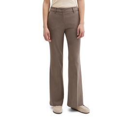 Marc O'Polo Stretch-Hose MARC O'POLO "MARTHE Flared", Damen, Gr. 36, N-Gr, chalky braun, Web, Obermaterial: 58% Baumwolle, 32% Modal, 7% Polyester, 3% Elasthan, ausgestellt lang, Hosen, Model MARTHE flared fit, superstretch, mid waist