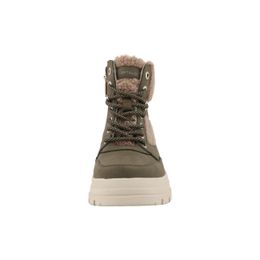 Stiefel Tom Tailor "Tom Tailor Winter Boots", Damen, Gr. 36, khaki, unifarben, Schuhe Stiefel