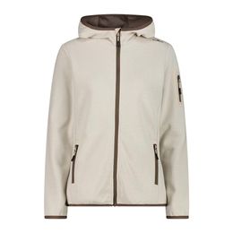 Strickfleecejacke CMP, Damen, Gr. 46, cream, off wh, Obermaterial: 55% Polyester, 45% Baumwolle, Jacken