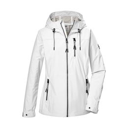 G.I.G.A. by Killtec Softshelljacke "GS 74 WMN SFTSHLL JCKT", Damen, Gr. 36, beige (naturwei&szlig;), Oberseite: 100% Polyester;R&uuml;ckseite: 100% Polyester;Futter: 100% Polyester, G.I.G.A. DX BY KILLTEC, Jacken Softshelljacke, Damen Softshelljacke, wasserabweisend, winddicht, pflanzenbasiert