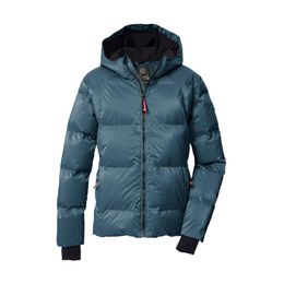 Steppjacke Killtec "KSW 210 GRLS QLTD JCKT", M&auml;dchen, Gr. 140, blau (denim), Obermaterial: 100% Polyamid;Futter: 100% Polyester;F&uuml;llung: 100% Polyester, Jacken Steppjacke, Metallische Optik, wasser- und windabweisend, Teflon EcoElite&trade;