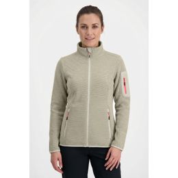 Fleecejacke Icepeak "BOWERSVILLE", Damen, Gr. XXL, powder, Fleece, Obermaterial: 100% Polyester, kontrastfarbene Details, unifarben, Basic normal, elastischer Bund, Jacken Fleecejacke, sportlicher Stil, leichtes Thermal-Material, schnell trocknend