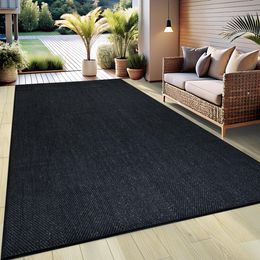Teppich OTTO HOME "Anna, auch als L&auml;ufer erh&auml;ltlich" Gr. 1, schwarz, B:60cm H:3mm L:110cm, Kunstfaser, Teppiche, Teppich, In- und Outdoor geeignet, Sisal-Optik, Wetterfest & UV-best&auml;ndig