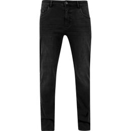 Bequeme Jeans Urban Classics "Urban Classics Herren Stretch Denim Pants", Herren, Gr. 34, Normalgr&ouml;&szlig;en, schwarzwashed, 98% Baumwolle, 2% Elasthan, unifarben, normal, Jeans