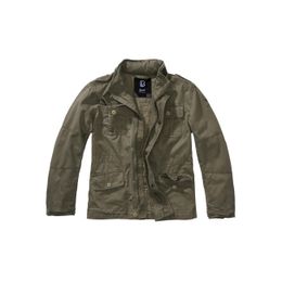 Allwetterjacke Brandit "Brandit Herren Kids Britannia Jacket", Damen, Gr. 134/140, olive, 100% Baumwolle, unifarben, normal, amerikanischer Ausschnitt, Jacken