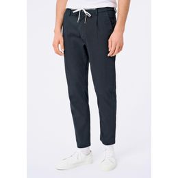 LINDBERGH Herren Stoffhose "Freizeithose Carrot Fit, Cropped Length"schwarz, Gr. S, unifarben, Obermaterial: 98% Baumwolle, 2% Elasthan, Hosen