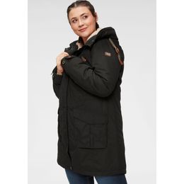 G.I.G.A. by Killtec Funktionsparka "MANOLARA", Damen, Gr. 54, schwarz, Obermaterial: 87% Polyester, 13% Polyamid. Futter: 80% Polyester, 20% Baumwolle. Unteres Futter: 100% Polyester. Wattierung: 100% Polyester. &Auml;rmelfutter: 100% Polyester, G.I.G.A. DX BY KILLTEC, mit Kn&ouml;pfen,verstellbar, Jacken, W&auml;rmend & winddicht & wasserabweisend