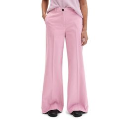 Marc O'Polo B&uuml;gelfaltenhose MARC O'POLO "MARGO Wide", Damen, Gr. 40, N-Gr, soft rose, Twill, Obermaterial: 98% Baumwolle, 2% Elasthan, weit lang, Hosen, Model Margo wide aus Organic Cotton-Twill