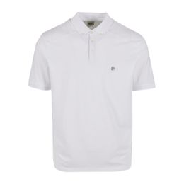 Poloshirt 883POLICE "883 Police NEPTUNES POLOS", Herren, Gr. L, wei&szlig;, 50% Baumwolle, 45% Modal, 5% Elasthan, bedruckt, normal, amerikanischer Ausschnitt, Shirts