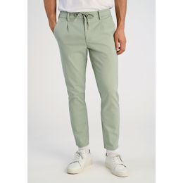 LINDBERGH Herren Stoffhose "Freizeithose Carrot Fit, Cropped Length"mid gr&uuml;n, Gr. XXL, unifarben, Obermaterial: 98% Baumwolle, 2% Elasthan, Hosen