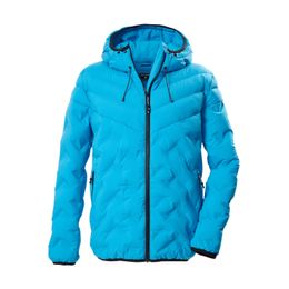 Steppjacke Killtec "KOW 295 MN JCKT", Herren, Gr. L, sky, Oberseite: 100% Polyester;R&uuml;ckseite: 100% Polyester;Obermaterial 2: 100% Polyester;Futter: 100% Polyester;F&uuml;llung: 100% Polyester, Jacken Steppjacke, Wasserdichte Steppjacke mit Kinnschutz und regulierbarer Kapuze