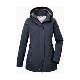 G.I.G.A. by Killtec Softshelljacke "GS 75 WMN SFTSHLL JCKT", Damen, Gr. 44, blau (navy), Oberseite: 100% Polyester;R&uuml;ckseite: 100% Polyester;Futter: 100% Polyester, G.I.G.A. DX BY KILLTEC, Jacken Softshelljacke, Wasserabweisende, atmungsaktive Softshelljacke mit abnehmbarer Kapuze