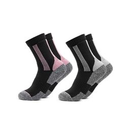 Occulto Sportsocken 'Gerlinde' Damen Gr&ouml;&szlig;e 39/42 grau / graumeliert / rosa / schwarz