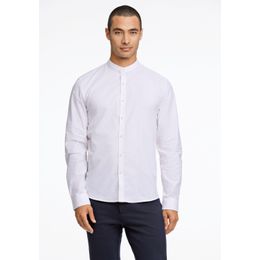 Businesshemd LINDBERGH "Oxford-Hemd Slim Fit", Herren, Gr. L, Normalgr&ouml;&szlig;en, wei&szlig;, Obermaterial: 97% Baumwolle, 3% Elasthan, Hemden