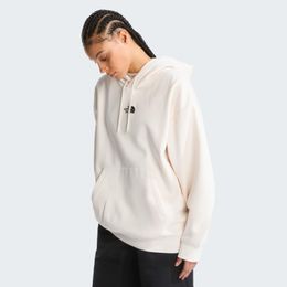 Kapuzensweatshirt The North Face "W ESSENTIAL OVERSIZE HOODIE", Damen, Gr. XL, wei&szlig; dune, Obermaterial: 68% Baumwolle, 32% Polyester, Sweatshirts, sportlicher Stil, w&auml;rmend, mit Kapuze, aus Baumwolle und Polyester