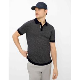 Brax Herren Rundhalspullover "Style PASCAL"navy, Gr. L, Strick, 44% Baumwolle, 36% Leinen, 20% Polyester, Pullover