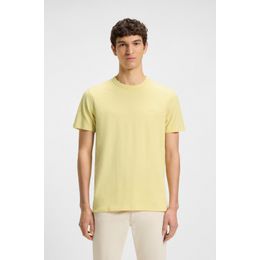 T-Shirt BOSS Orange "Tegood", Herren, Gr. L, gelb (open gelb751), Single Jersey, Obermaterial: 100% Baumwolle, regular fit normal, Rundhals, eingesetzt eingefasste Kante, Shirts T-Shirt, Rundhalsausschnitt, Regular Fit, Logoschriftzug