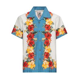 King Kerosin Hemd 'Tropical Flowers' Herren Gr&ouml;&szlig;e XXXL beige