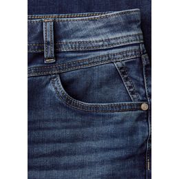 Comfort-fit-Jeans Street One, Herren, Gr. 28, L&auml;nge 30, dunkelblau wash, Jeans, 78% Baumwolle, 21% Polyester, 1% Elasthan, unifarben, lang, Jeans, Middle Waist