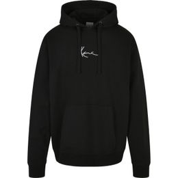 Rundhalspullover Karl Kani "Karl Kani Herren KKMQ12006 KK Signature Hoodie", Herren, Gr. M, schwarz, 65% Baumwolle, 35% Polyester, mehrfarbig, normal, ohne Ausschnitt, Pullover Rundhalspullover