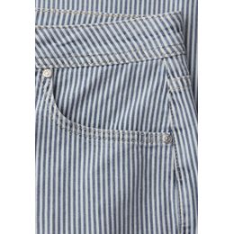 Street One Damen Comfort-fit-Jeansindigo striped wash, Gr. 33, unifarben, Jeans, 97% Baumwolle, 3% Elasthan, Jeans, Middle Waist